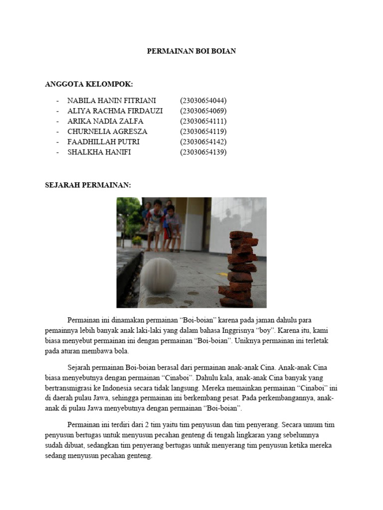 Permainan Boi Boian | PDF