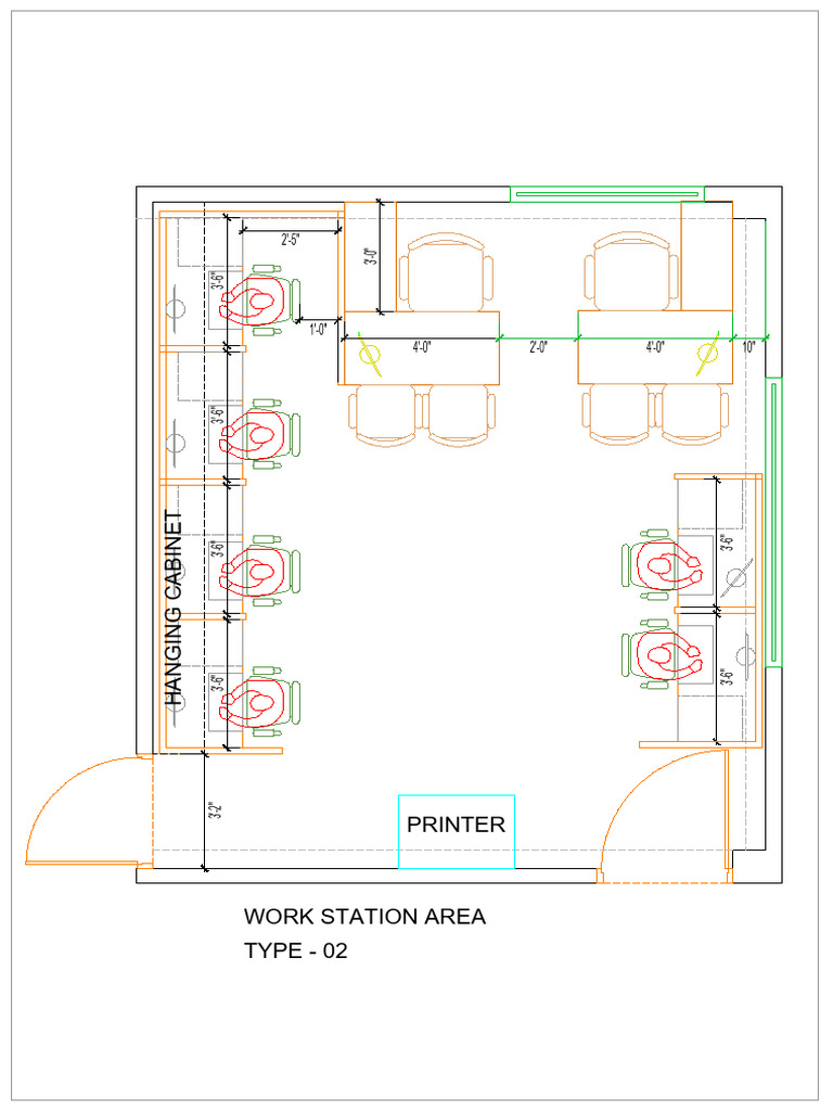Office Work Station Layout A | PDF