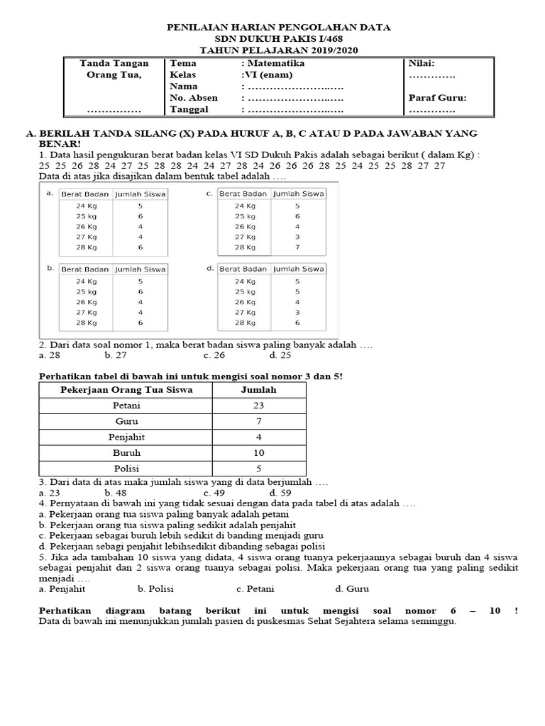 Soal Pengolahan Data Pdf