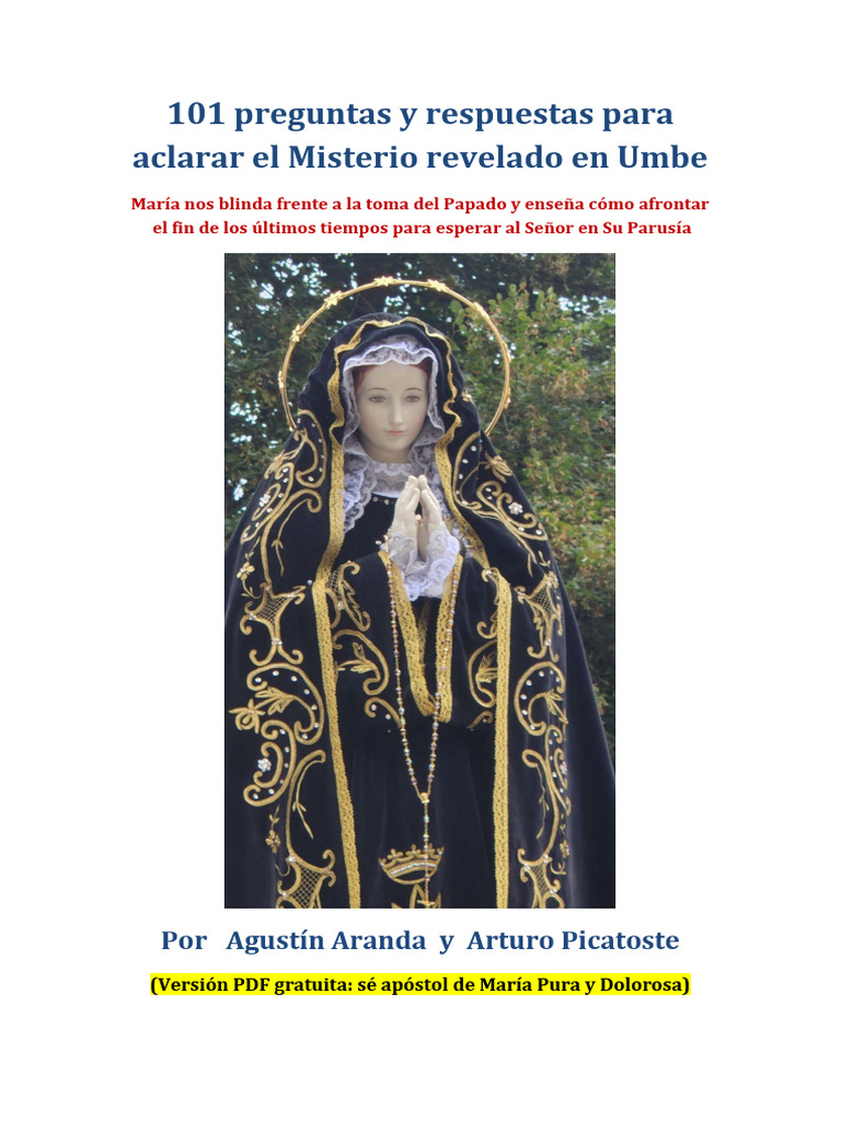 Libro de Umbe: 101 Preguntas y Respuestas | PDF | María, madre de Jesús ...