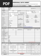 Editable Personal Data Sheet 2017 | PDF | Justice | Crime & Violence