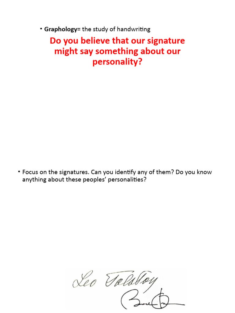 personality and signiture. | PDF