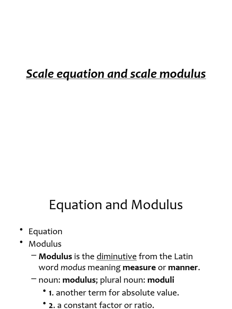 Scale Equation and Scale Modulus | PDF | Complex Number | Trigonometric ...