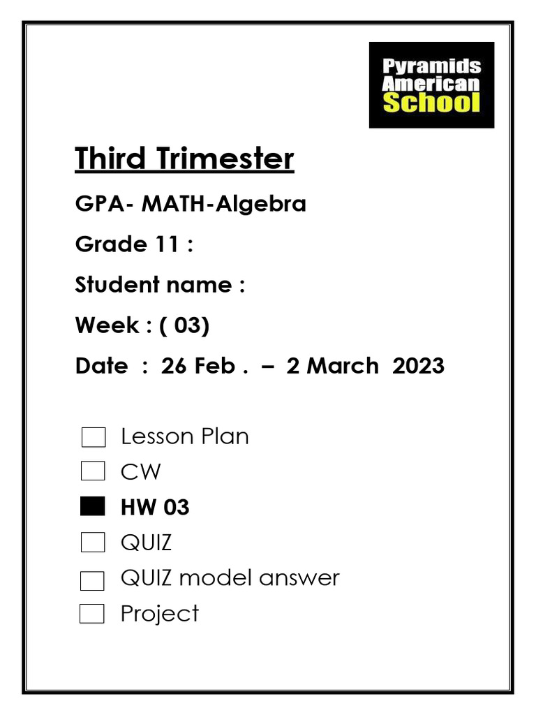 G11 Math HW03 2023 52915 | PDF
