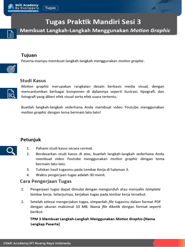 TPM 3 Membuat Langkah-Langkah Menggunakan Motion Graphic - (Masni) | PDF | Bisnis | Seni