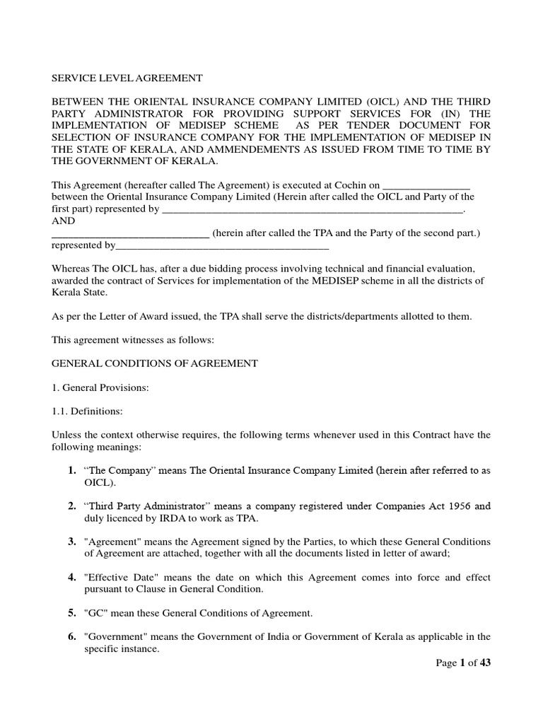 Sla (Draft) 2021-22 Medisep | PDF | Social Science