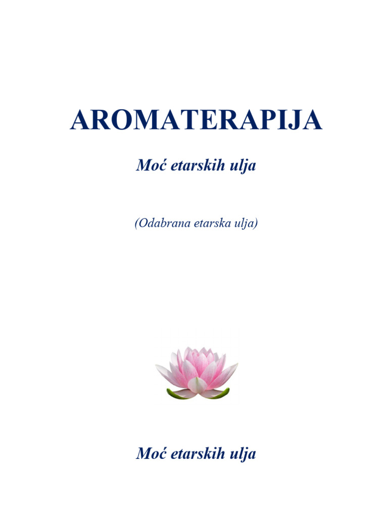 Upotreba Etarskih Ulja | PDF