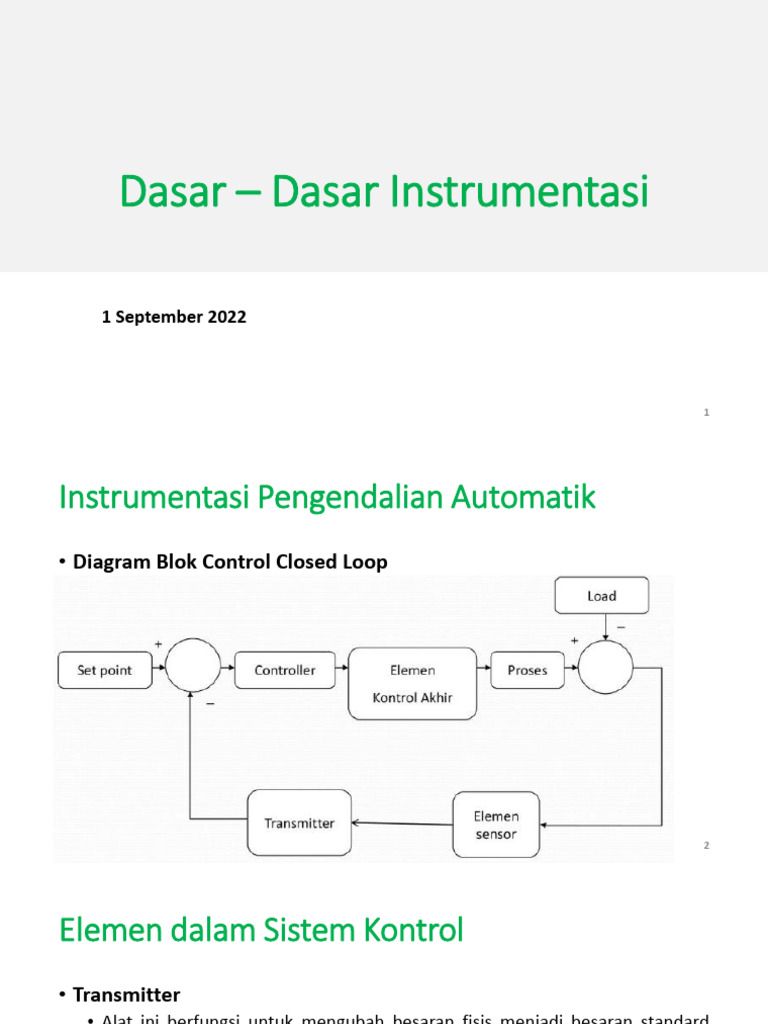 2 - Dasar - Dasar Instrumentasi | PDF