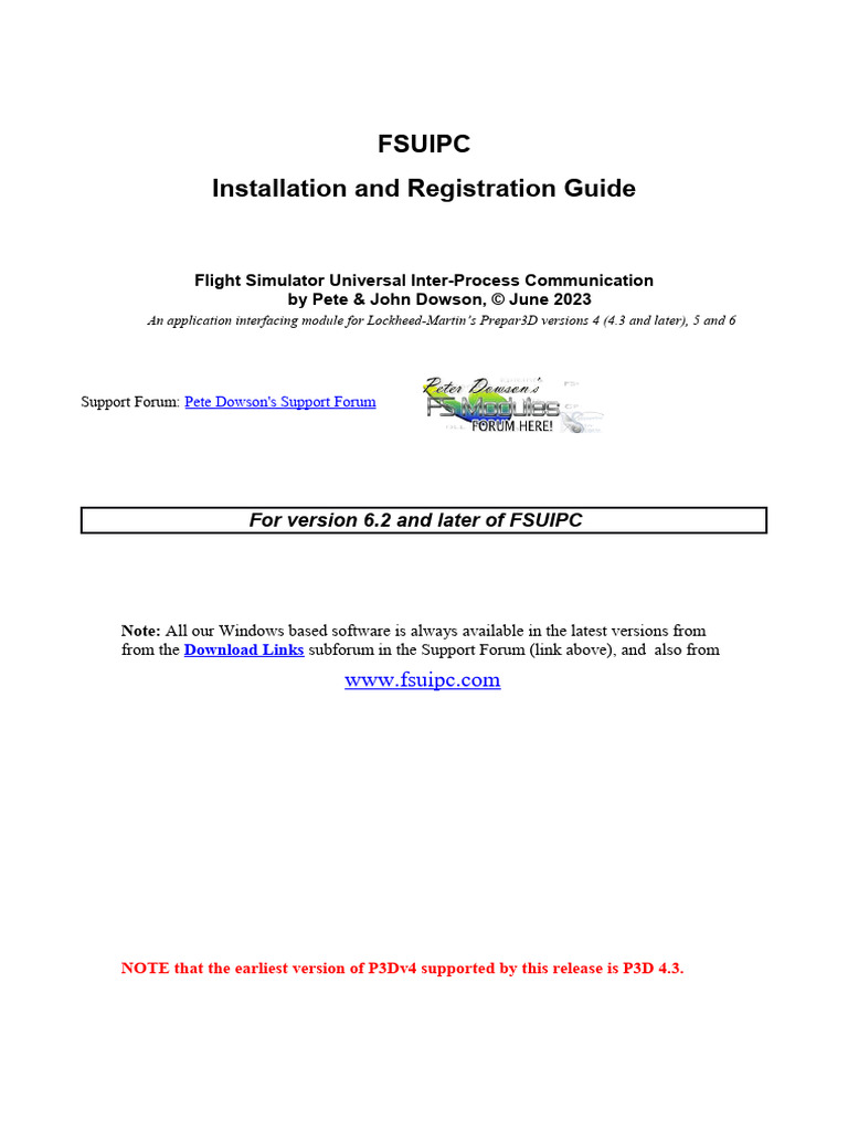 Installing and Registering FSUIPC | PDF | Installation (Computer Programs) | Computer File