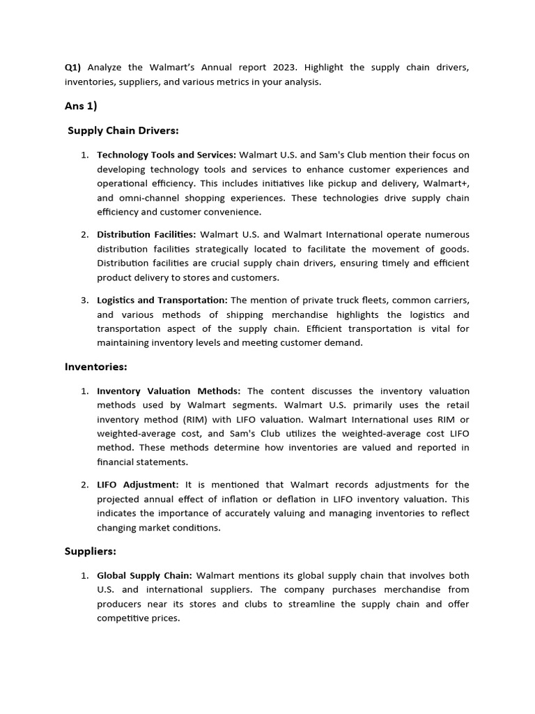 SCM Assignment | PDF