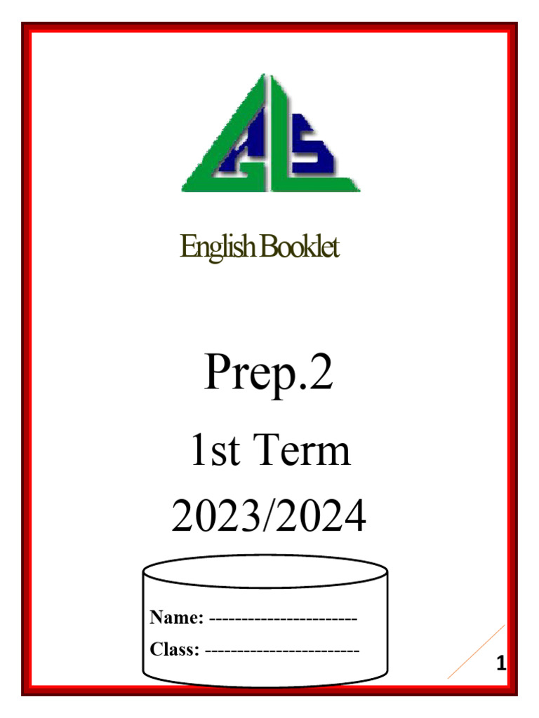 2nd Prep. 1st Term Booklet 2022-2024 | PDF