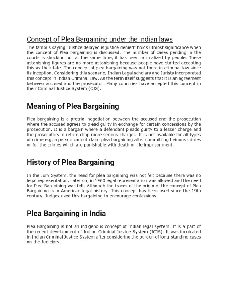 Plea Bargaining | PDF | Plea Bargain | Plea