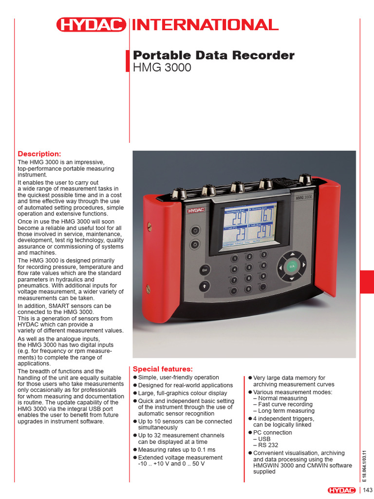 Hydac HMG3000 | PDF