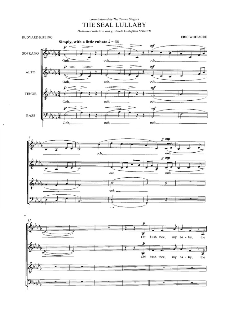 Seal Lullaby Choir Seul | PDF