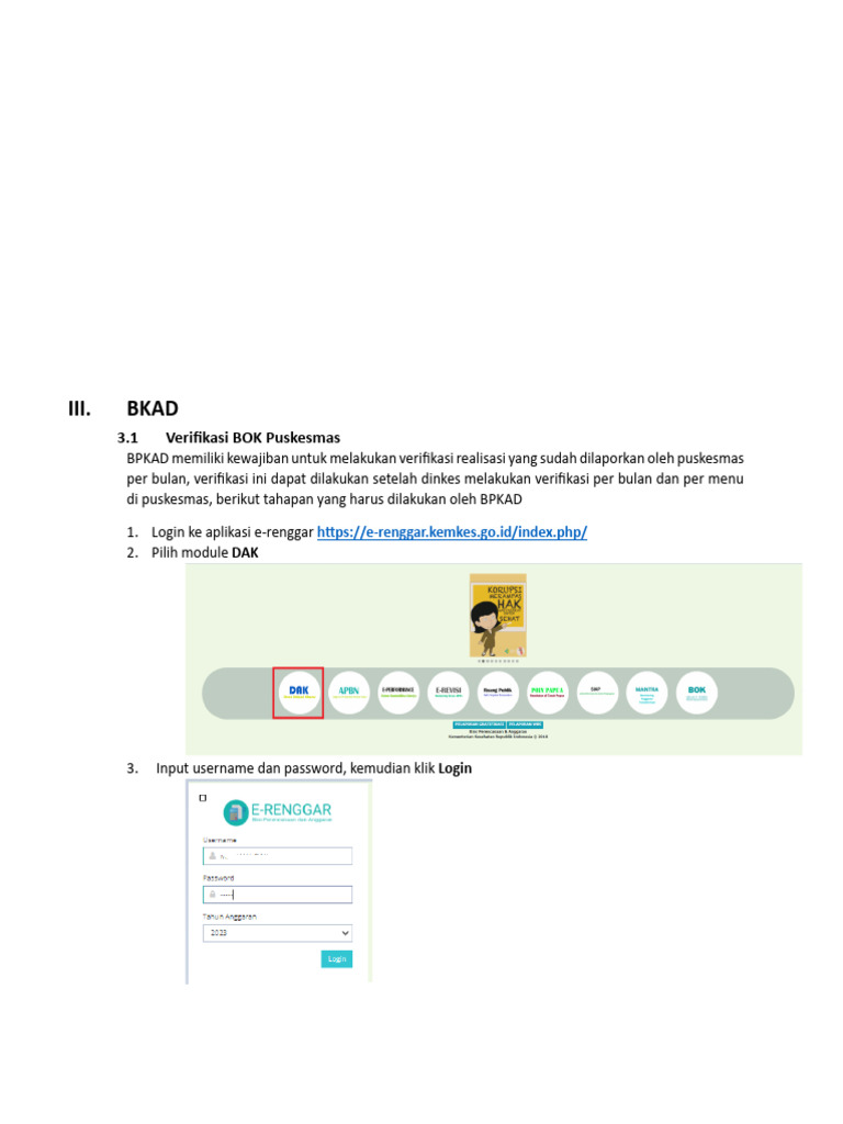 Manual Guide V3.0 E-Renggar BPKAD | PDF