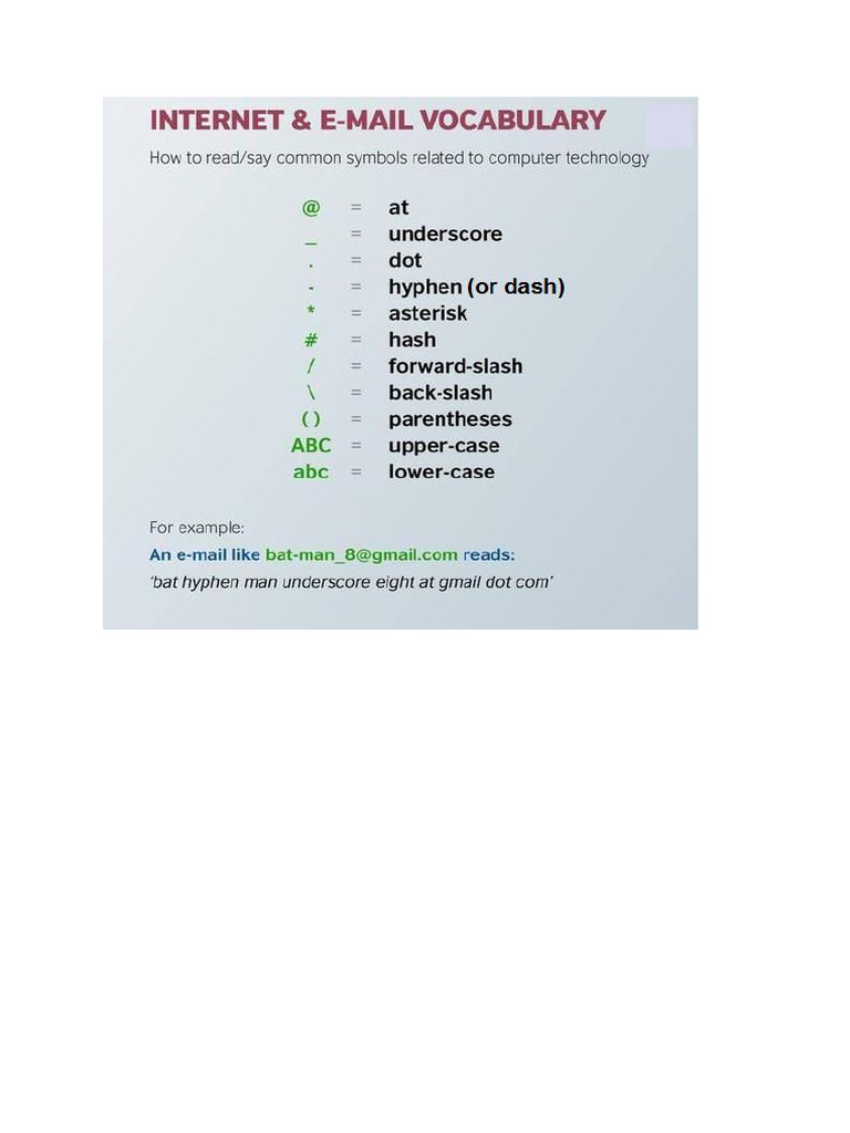 Symbols Emails | PDF