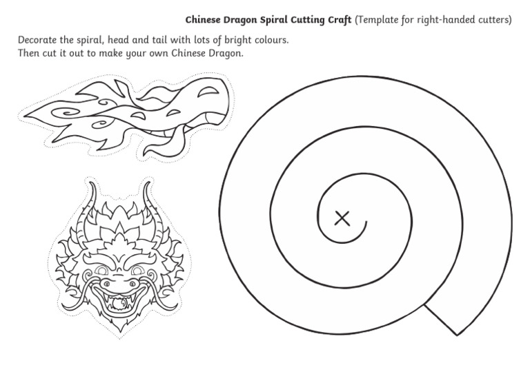 T TP 6848 Chinese Dragon Spiral Cutting Craft Activity Ver 1 | PDF