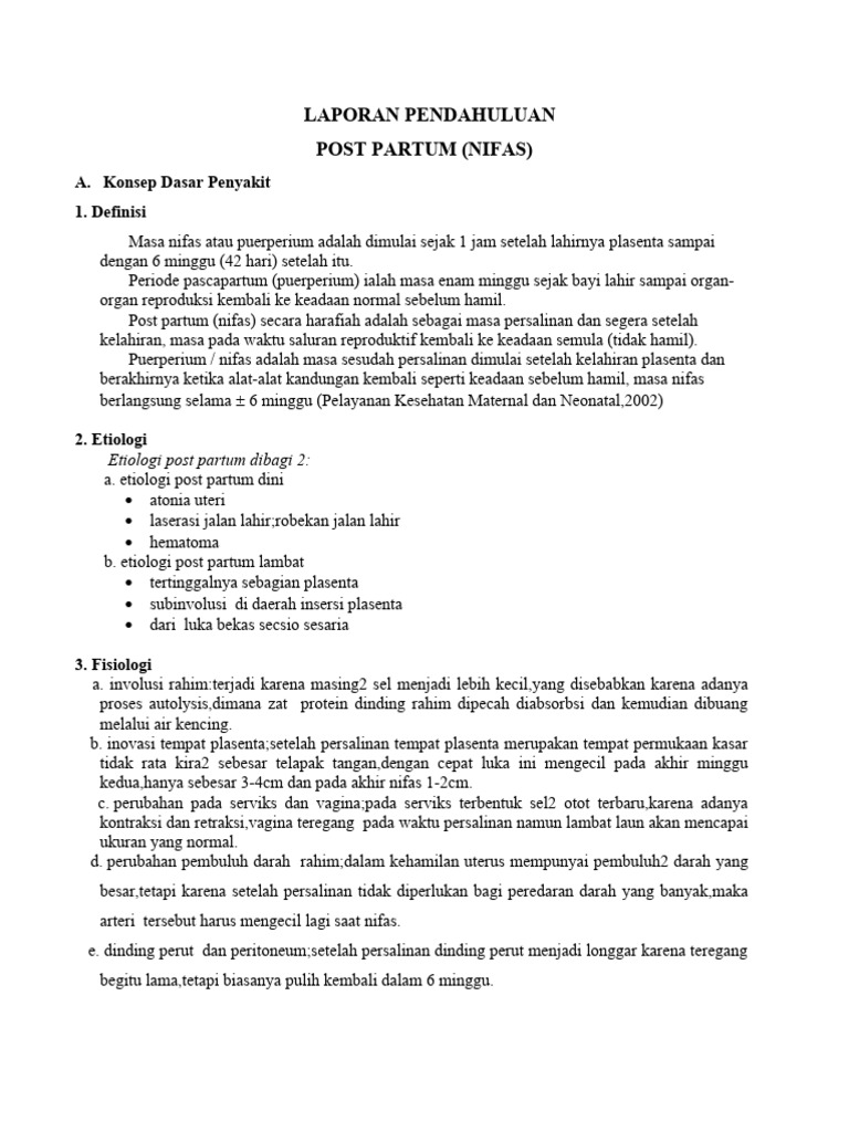 Laporan Pendahuluan | PDF