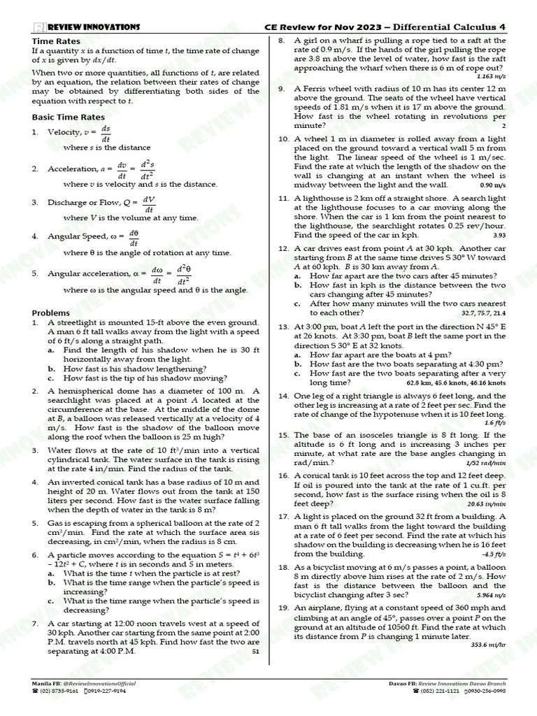 2023 Nov Differential Calculus 4 | PDF