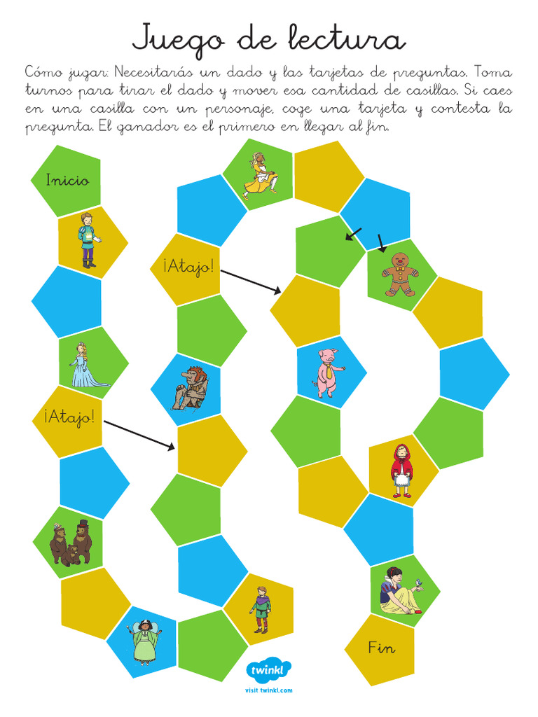 Juego de Lectura con Preguntas y Dados | PDF