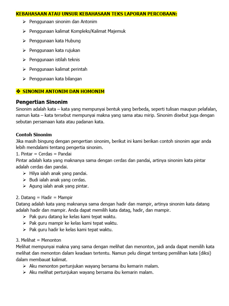 Kebahasaan Teks LHP | PDF