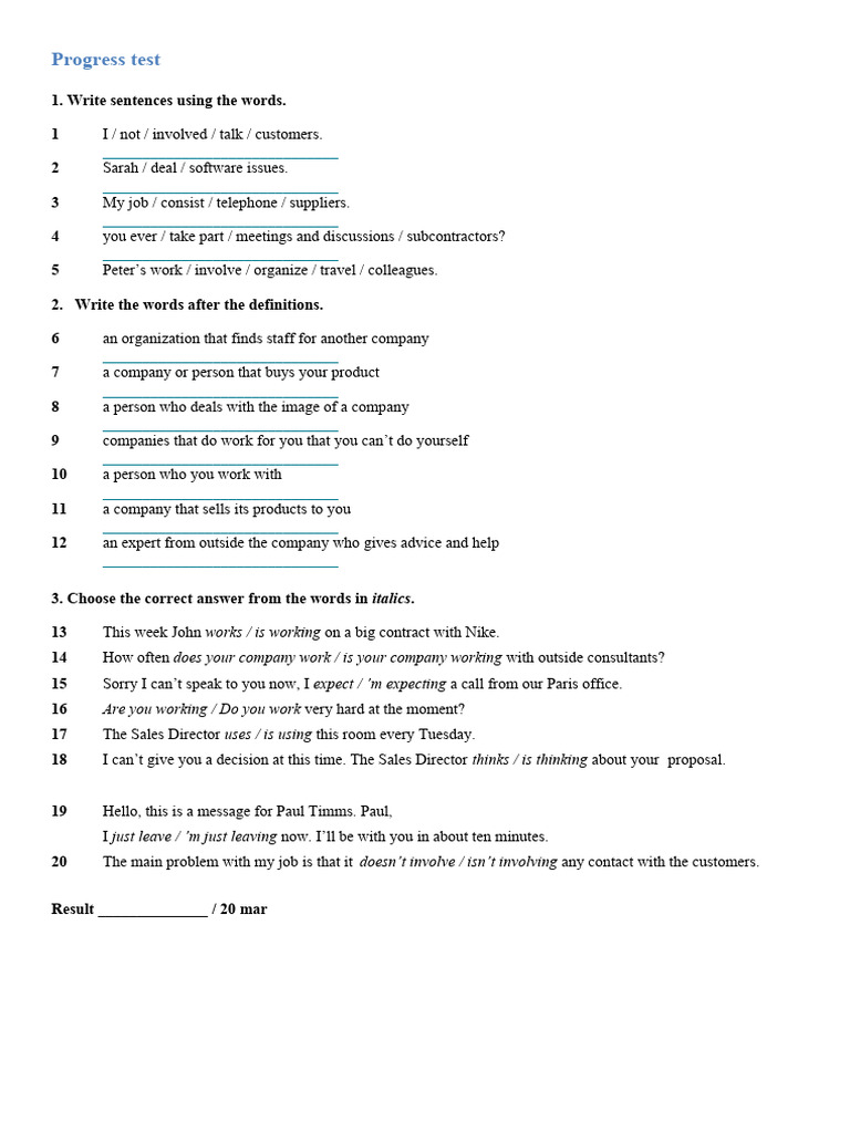 Test BR | PDF | Consultant | Business