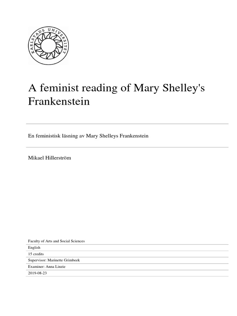 A Feminist Reading of Frankenstein | PDF