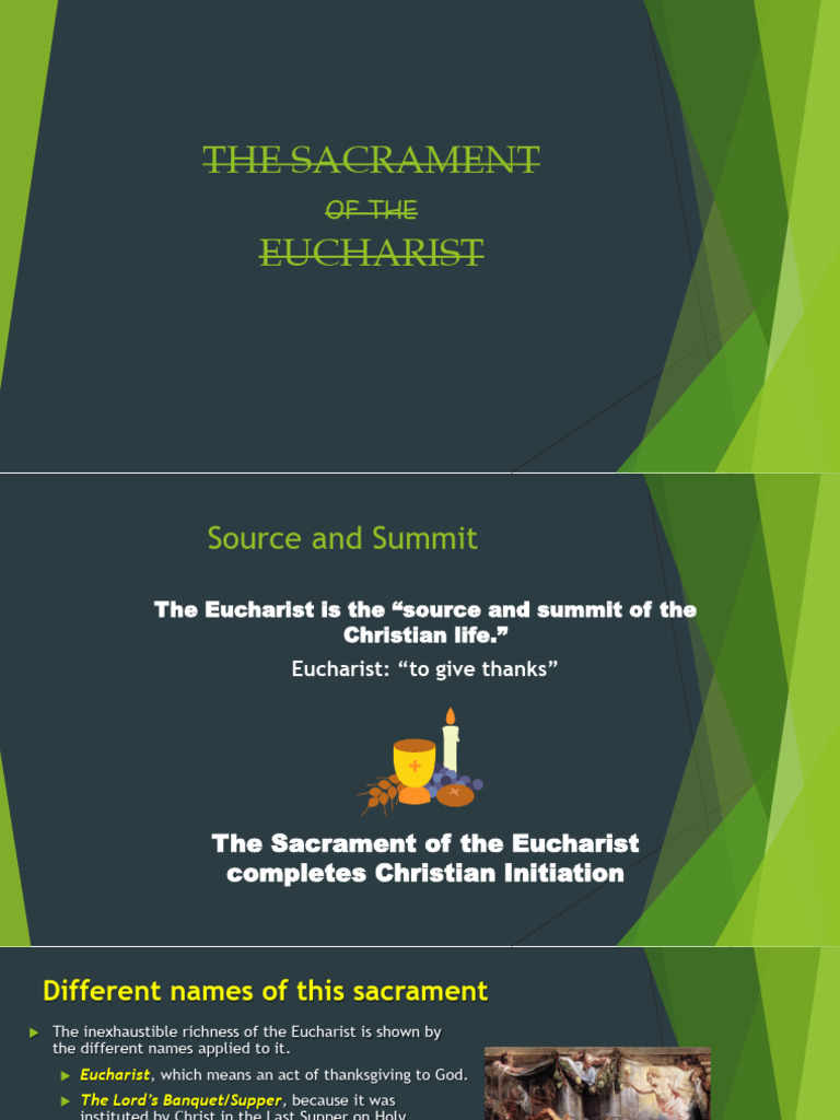 Eucharist | PDF | Religion & Spirituality