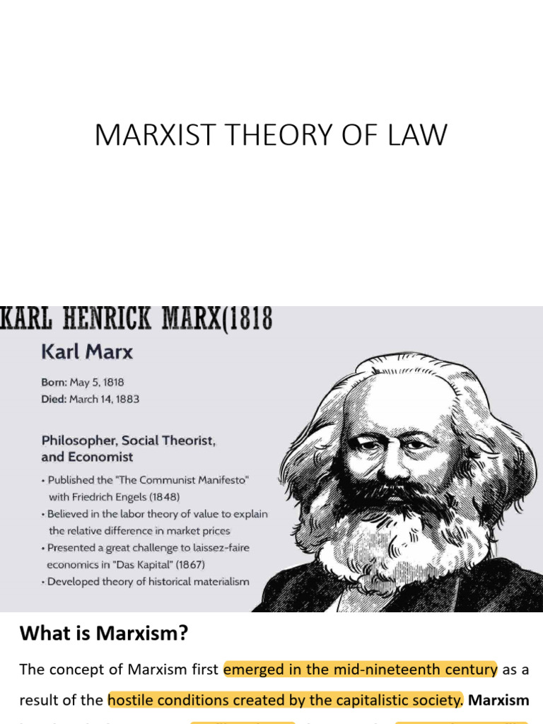 Marxist Theory of Law | PDF
