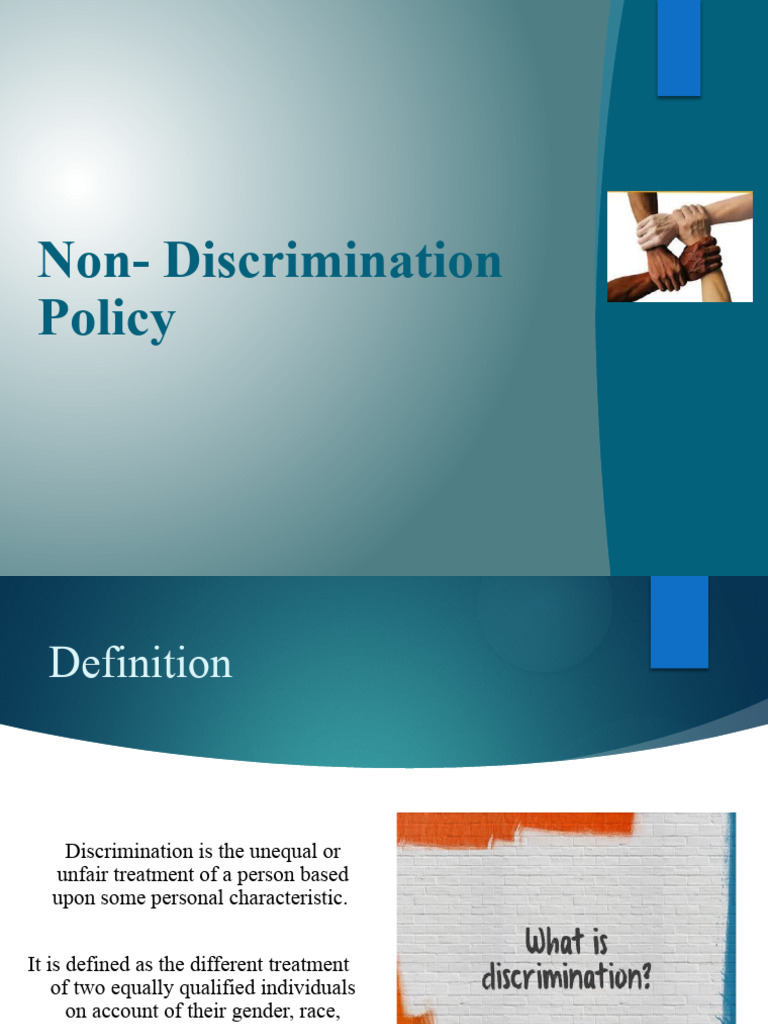 Non Discrimination Policy | PDF