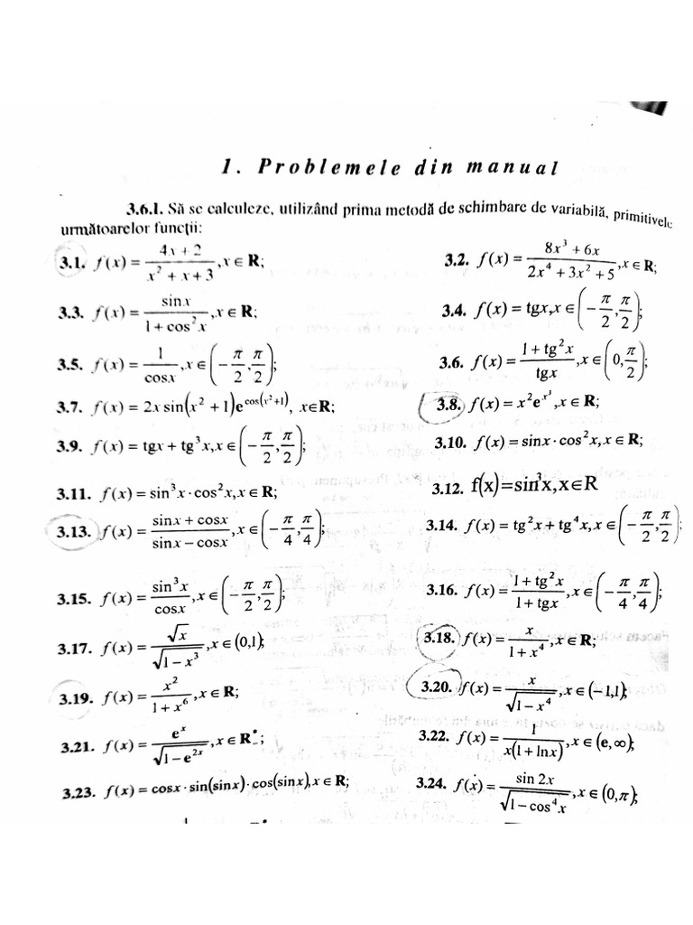 Integrale Nedefinite - Functii Compuse 2 | PDF