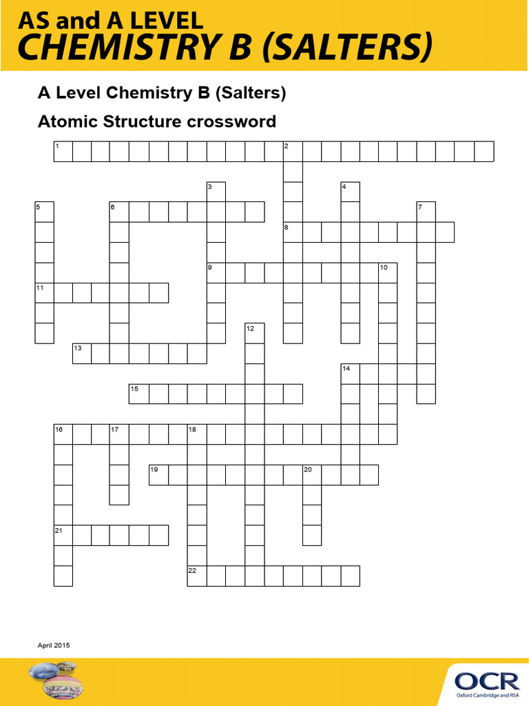 Atomic Structure Crossword Puzzle | PDF | Atoms | Atomic Nucleus