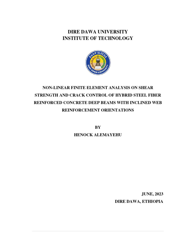 Non Linear Finite Element Analysis On Shear Strength and Crack Control ...