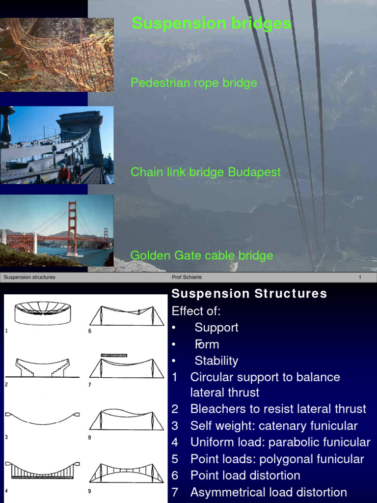 Suspension Structures | PDF | Civil Engineering | Structural Engineering