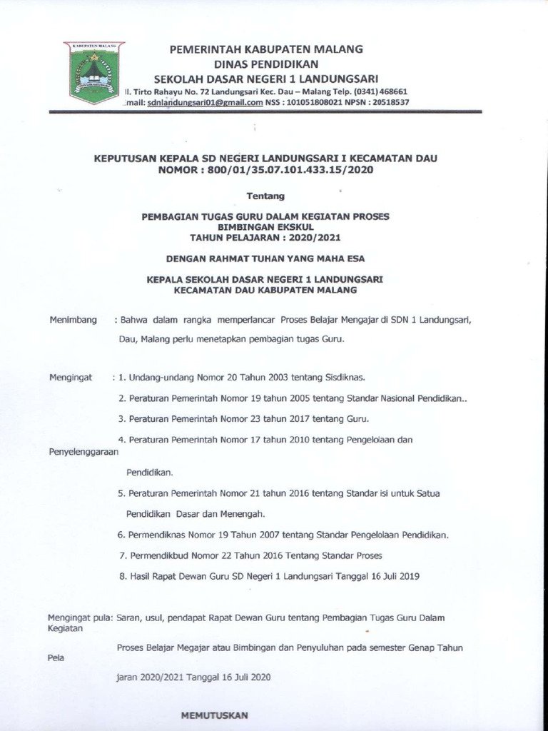 SK Ekskul 2020 | PDF