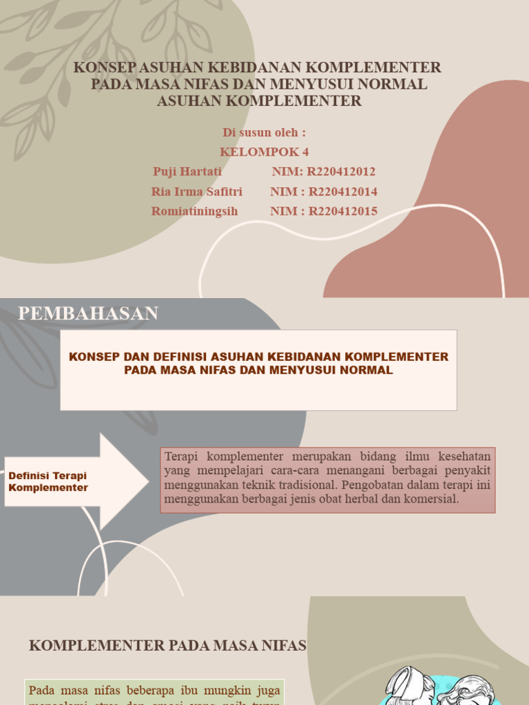 Konsep Asuhan Kebidanan Komplementer | PDF
