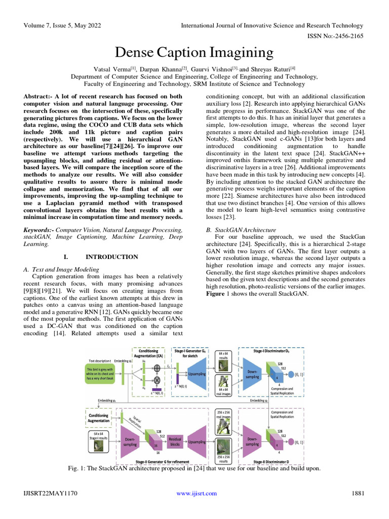 Dense Caption Imagining | PDF