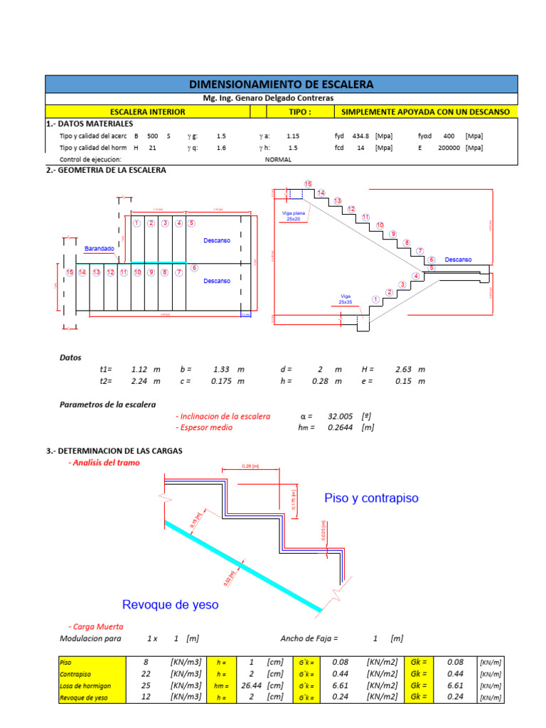 Predimensionamiento de Escaleras | PDF