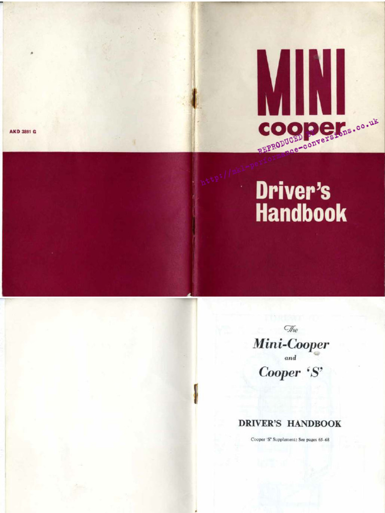 Mini Cooper Driver S Handbook-2 | PDF