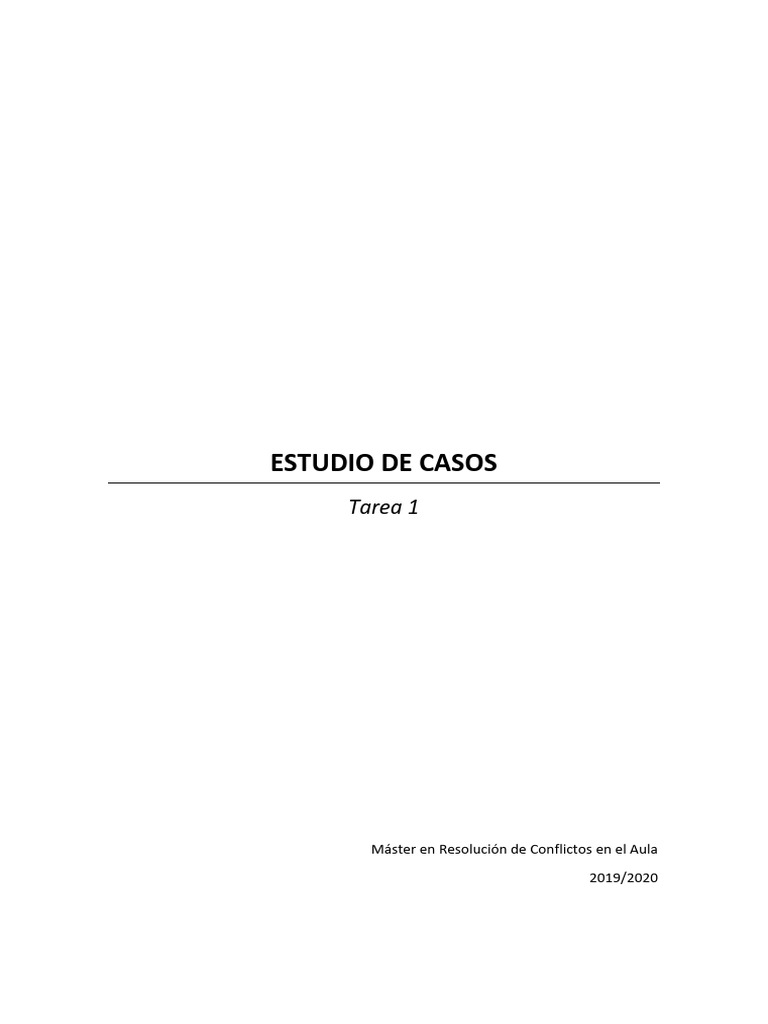 Tarea 1 Estudio de Casos | PDF