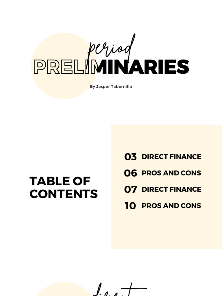 Direct vs Indirect Finance Explained | PDF