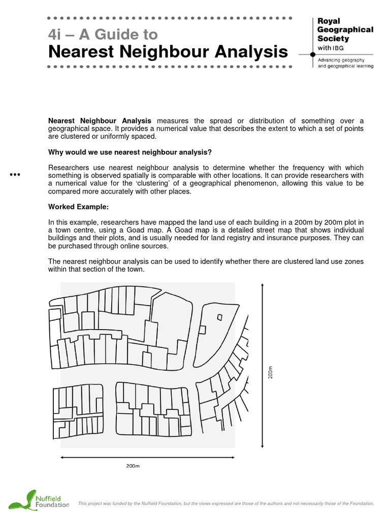 Nearest Neighbour Analysis | PDF | Map