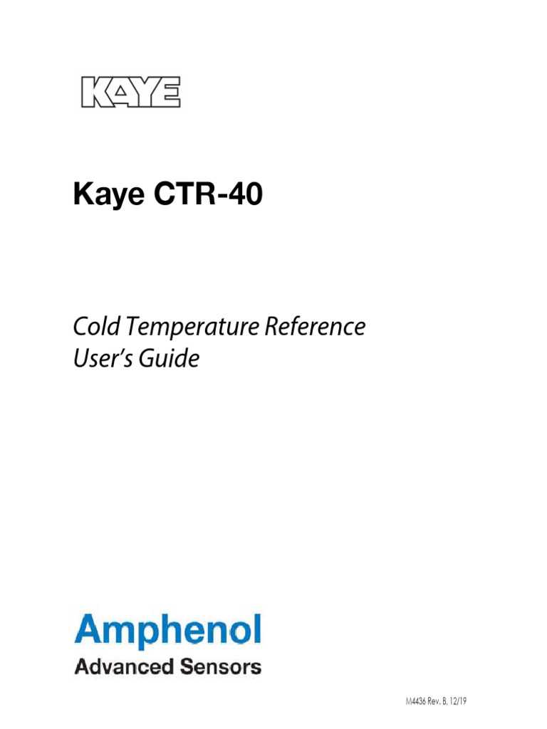 CTR 40 Manual | PDF