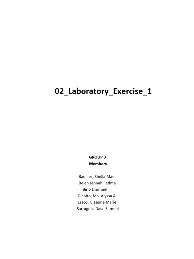 02 - Laboratory - Exercise - 1 (GROUP 3) | PDF
