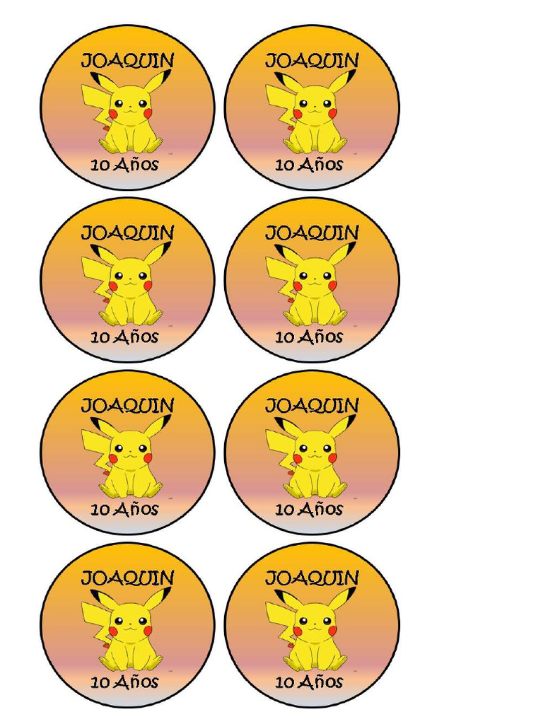 Stiker Pikachu Grande | PDF
