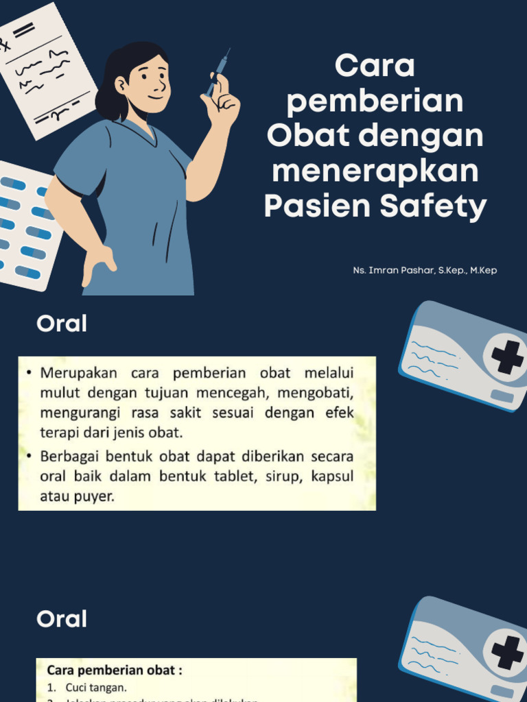 Cara Pemberian Obat Dengan Menerapkan Pasien Safety | PDF