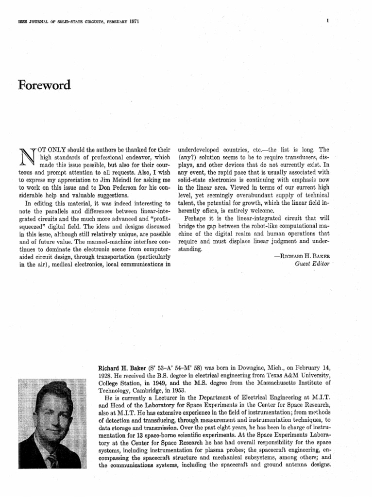 Foreword February 1971 | PDF | Electrical Engineering | Engineering