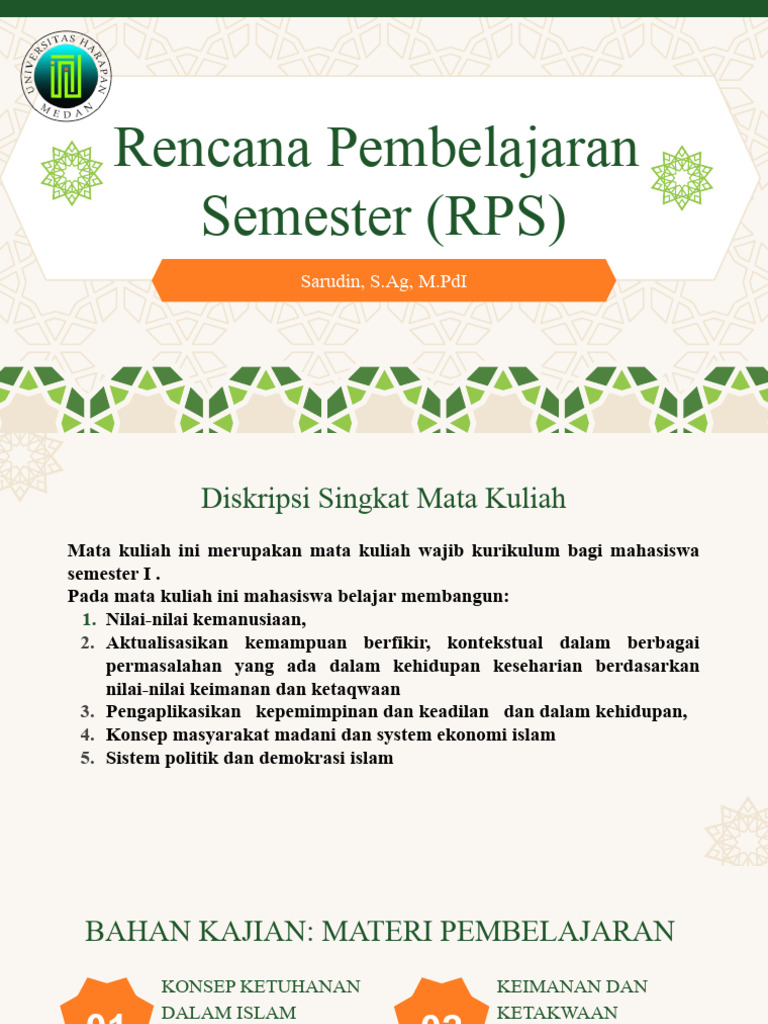 Rps Pendidikan Agama Islam Ta 2023-2024 Ganjil | PDF | Ilmu Sosial