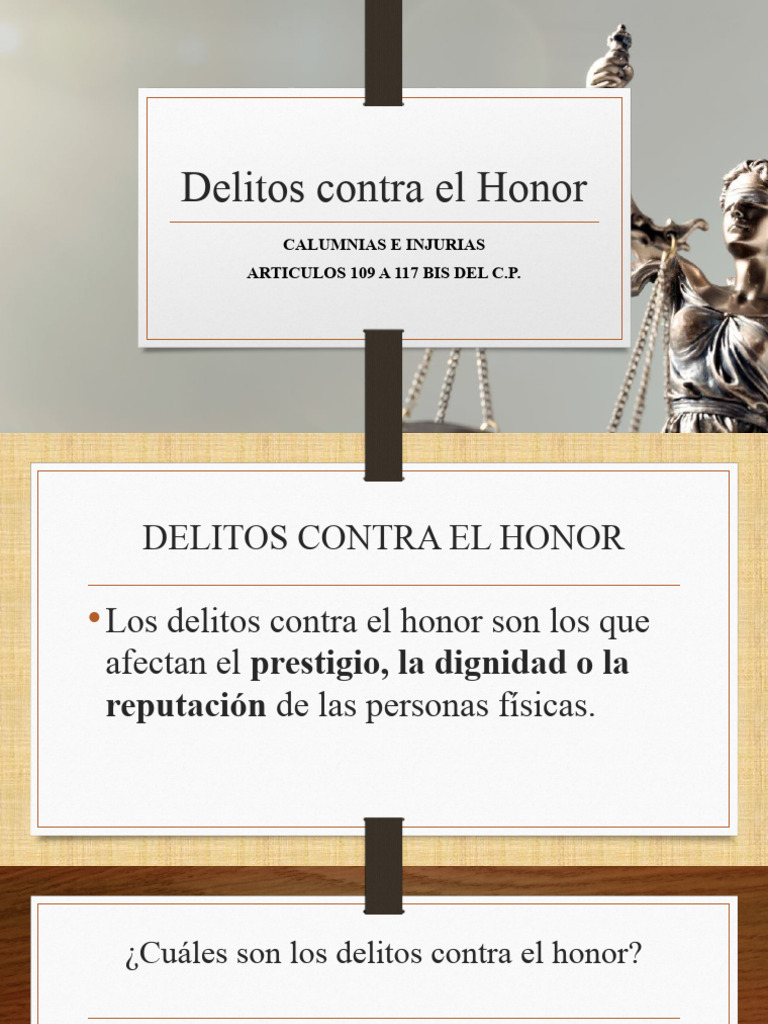 Delitos Contra El Honor INJURIAS Y CALUMNIAS | PDF