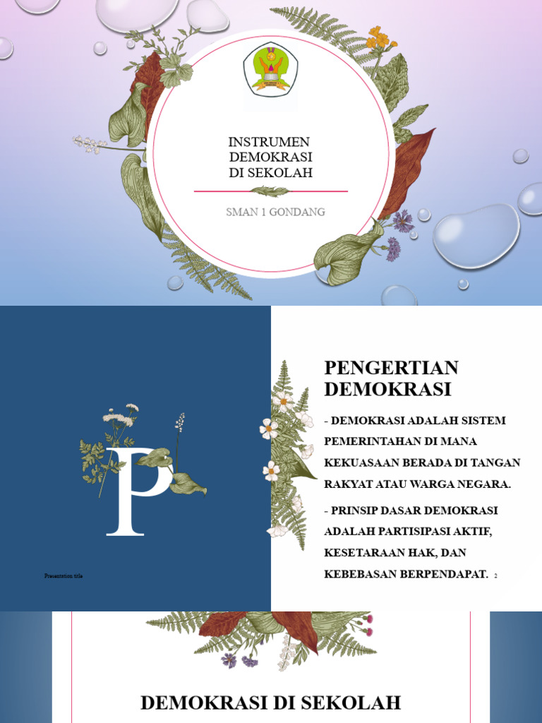 Instrumen Demokrasi Di Sekolah p5 | PDF | Kesehatan Holistik | Sains & Matematika